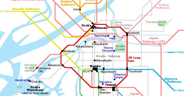 Treasures of Osaka: Railway Lines in Osaka