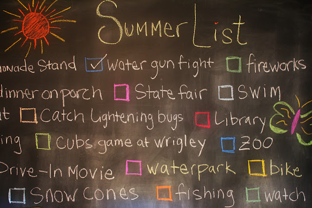 sassafras: summer list :: chalkboard art