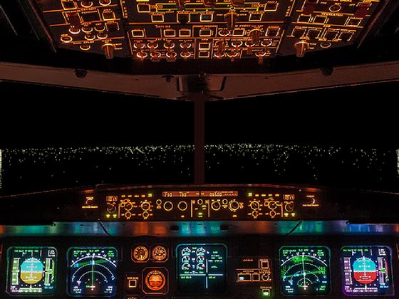 Time Tripper: 魅惑の夜間飛行～ MIT Scratch Ap Cockpit (3D Night Flight Simulator)