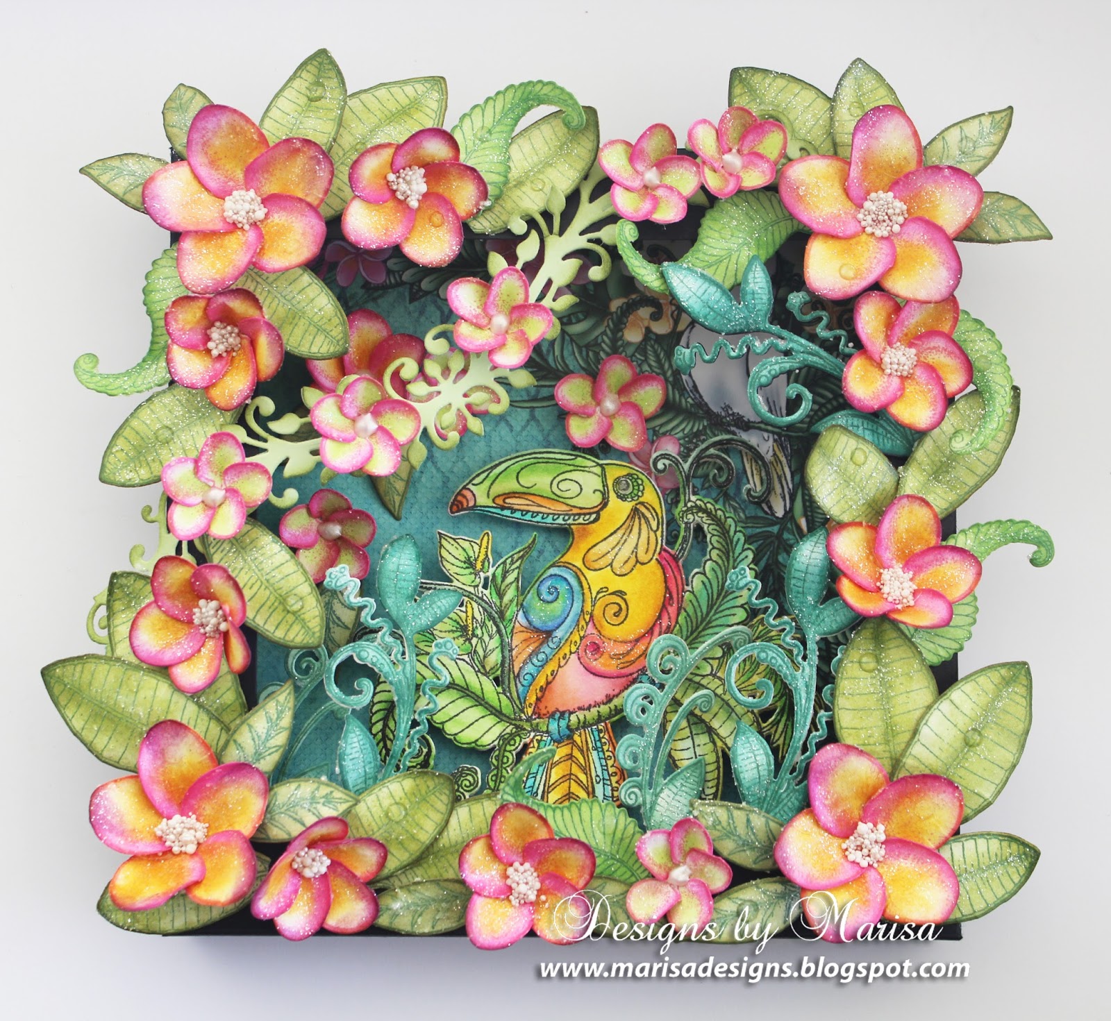 Designs by Marisa: Heartfelt Creations - Tropical Paradise Box Card