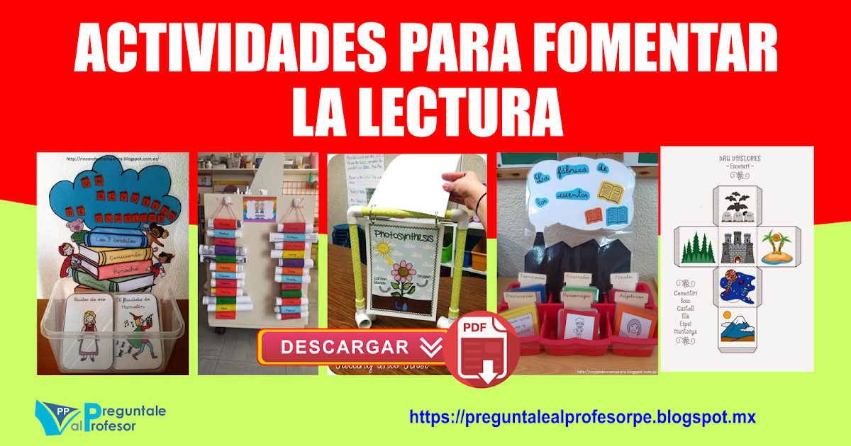 Actividades Para Fomentar La Lectura Pregúntale Al Profesor