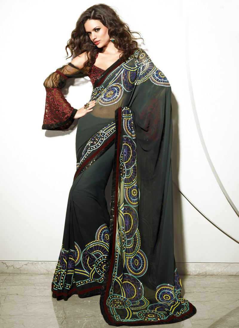 Saree Designs | Saree Designs For Summer | Net, Georgette and Chiffon ...