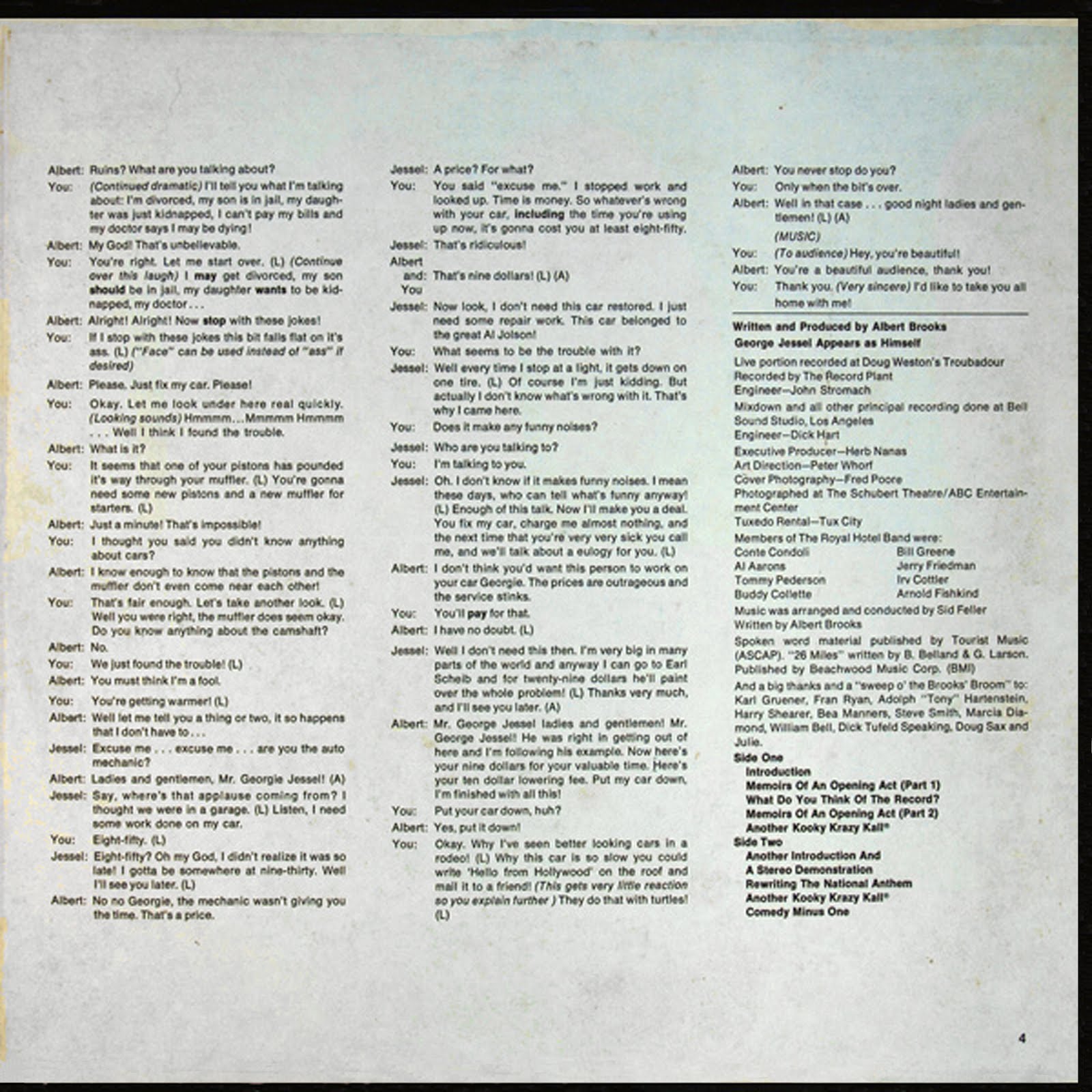 Vintage Stand-up Comedy: Albert Brooks - Comedy Minus One 1973