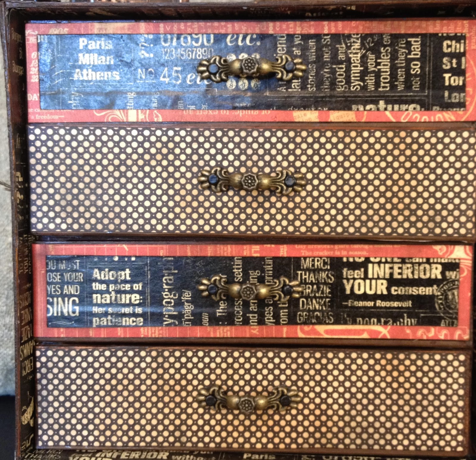 Graphic 45 Typography Suitcase Desktop Organizer and configuration box ...