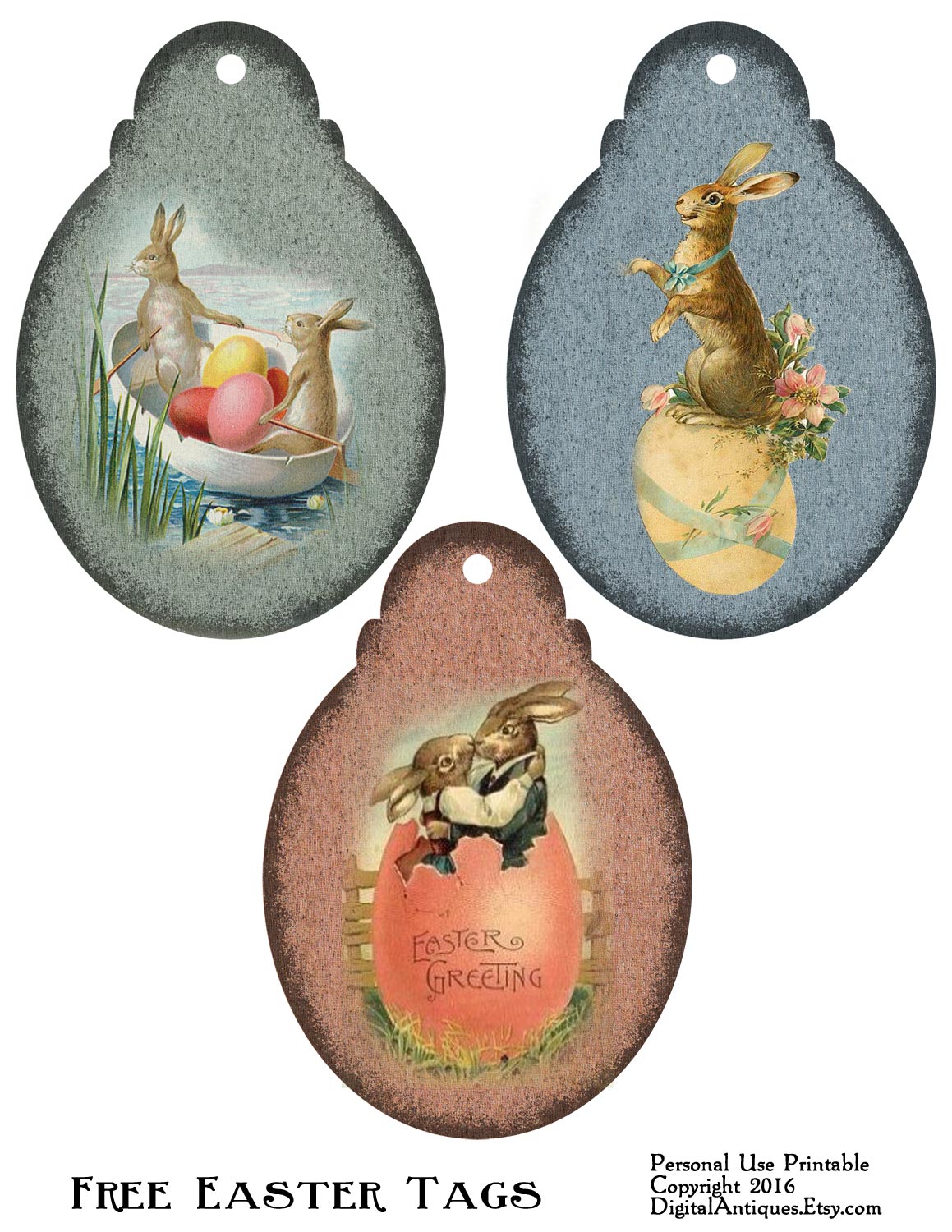 Digital Antiques: Free Vintage Easter Tags