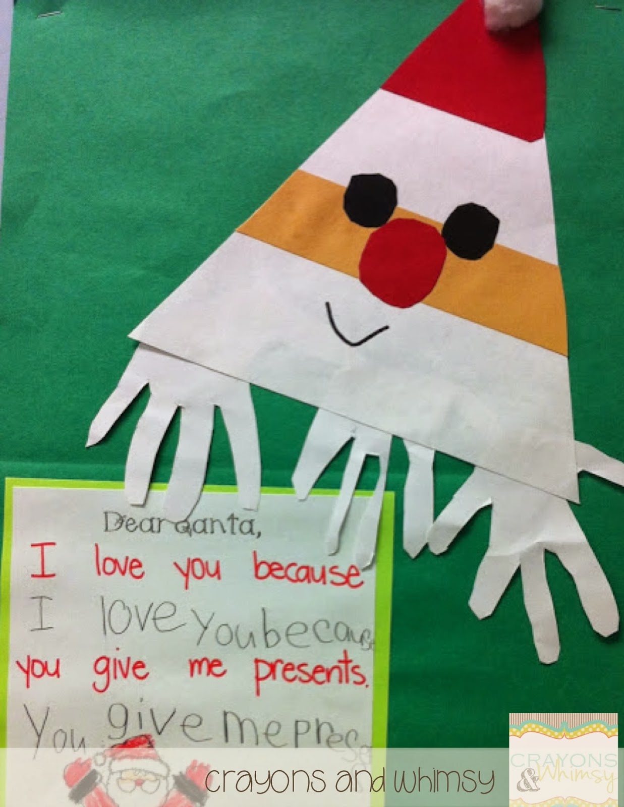 Easy Triangle Santa Craft! - Crayons and Whimsy