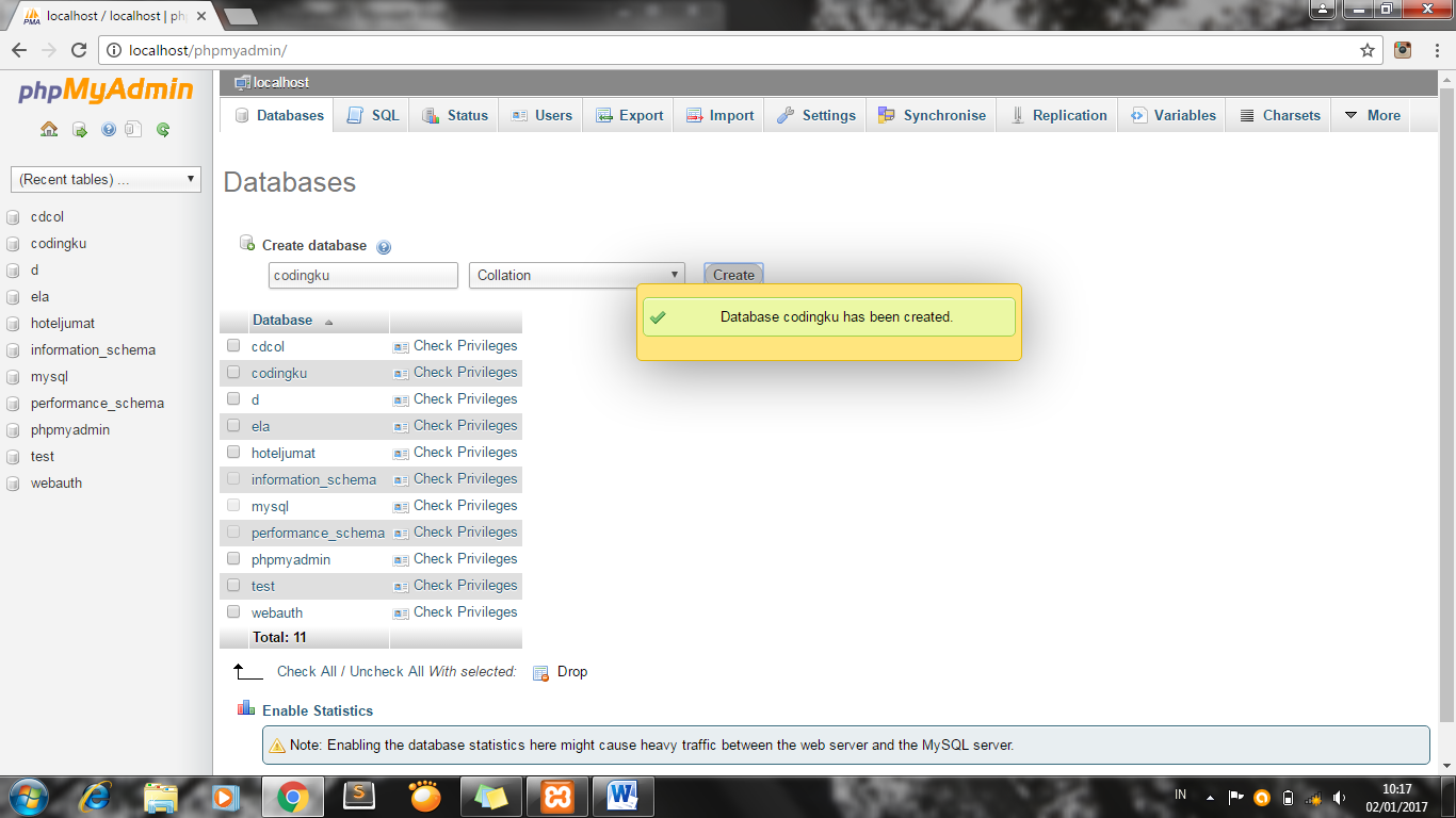 Cara Membuat Database, Tabel dan Mengisi Data Pada Tabel dengan MySql ...
