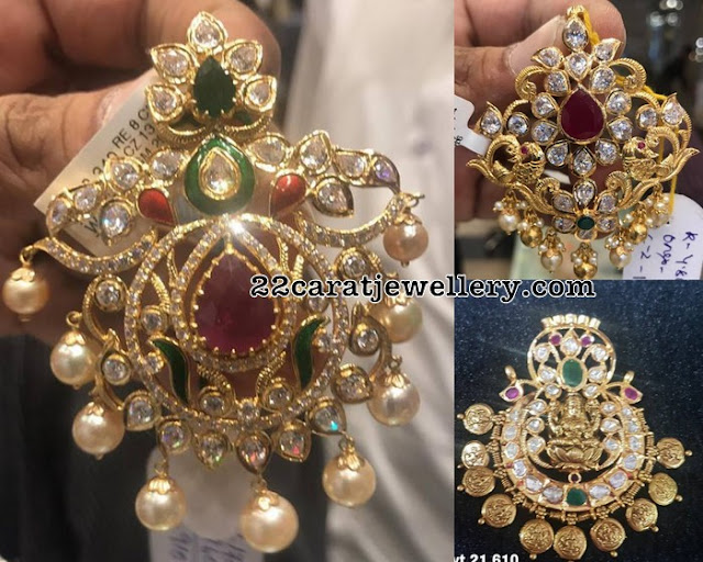 Pachi Work Pendant Set - Jewellery Designs