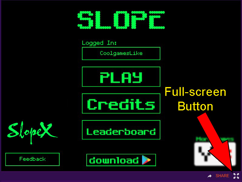 Full screen in slope game - slopex