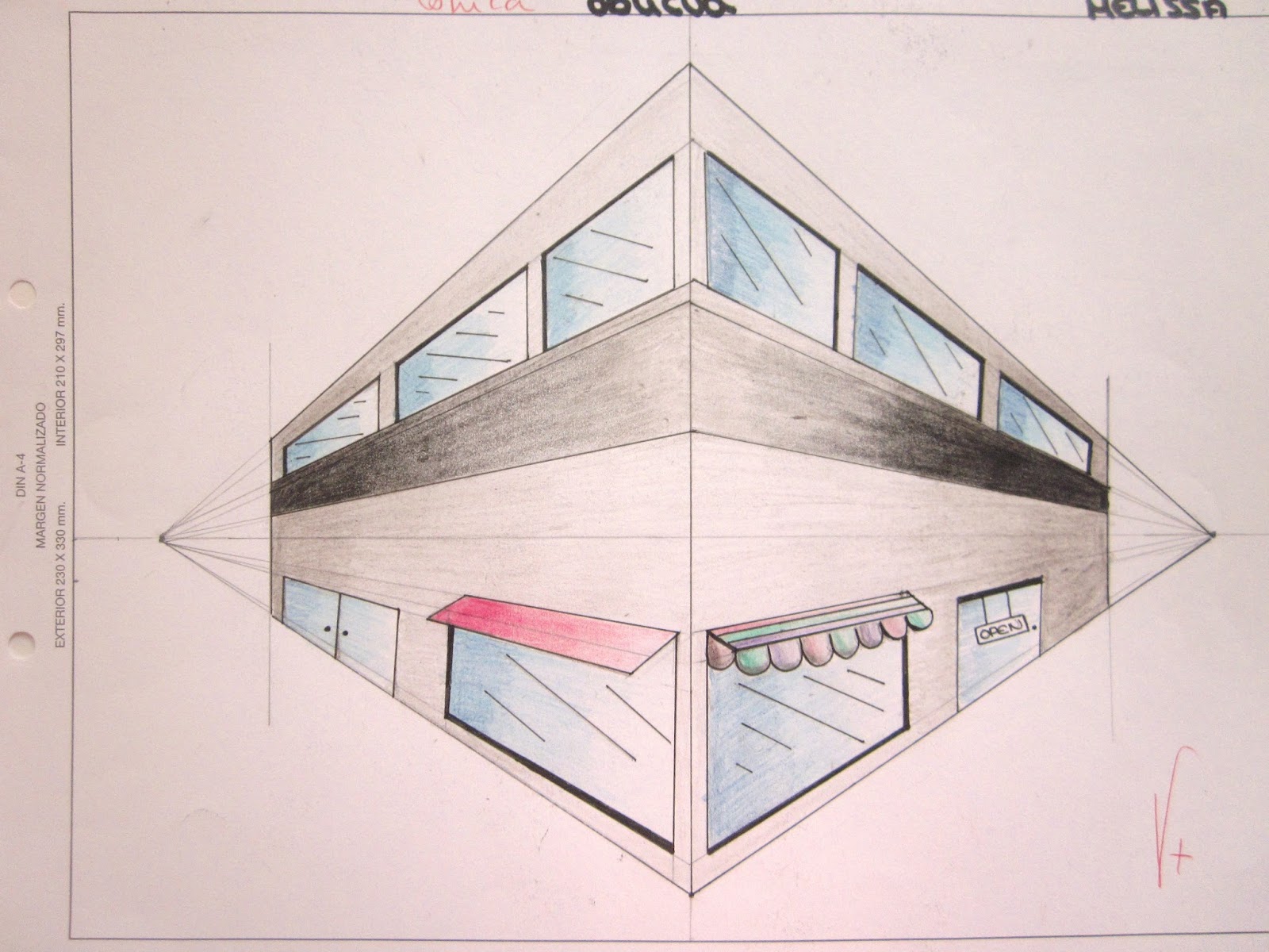Plástica Escola Pía Castellón: PERSPECTIVA CÓNICA OBLICUA