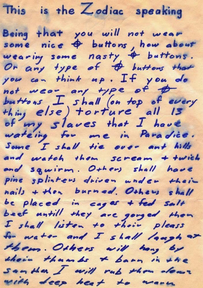 The Zodiac Killer Letters