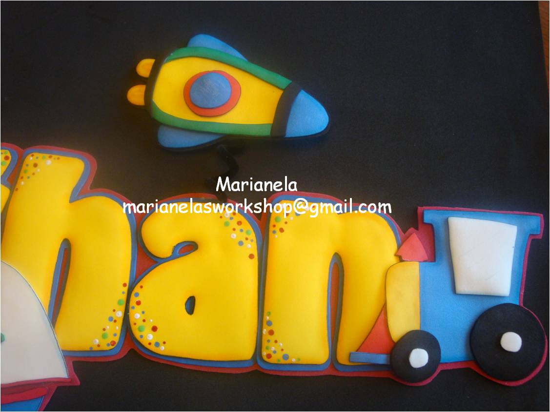 MARIANELA'S WORKSHOP: Foam Plate/ Nombre en Fomi Nathan