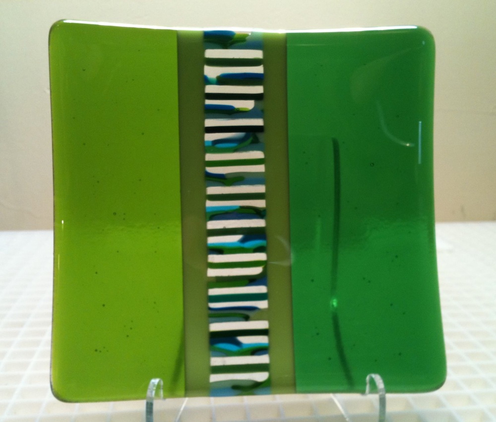 360 Fusion Glass Blog New Work More Fused Glass Plates With Cut Ups