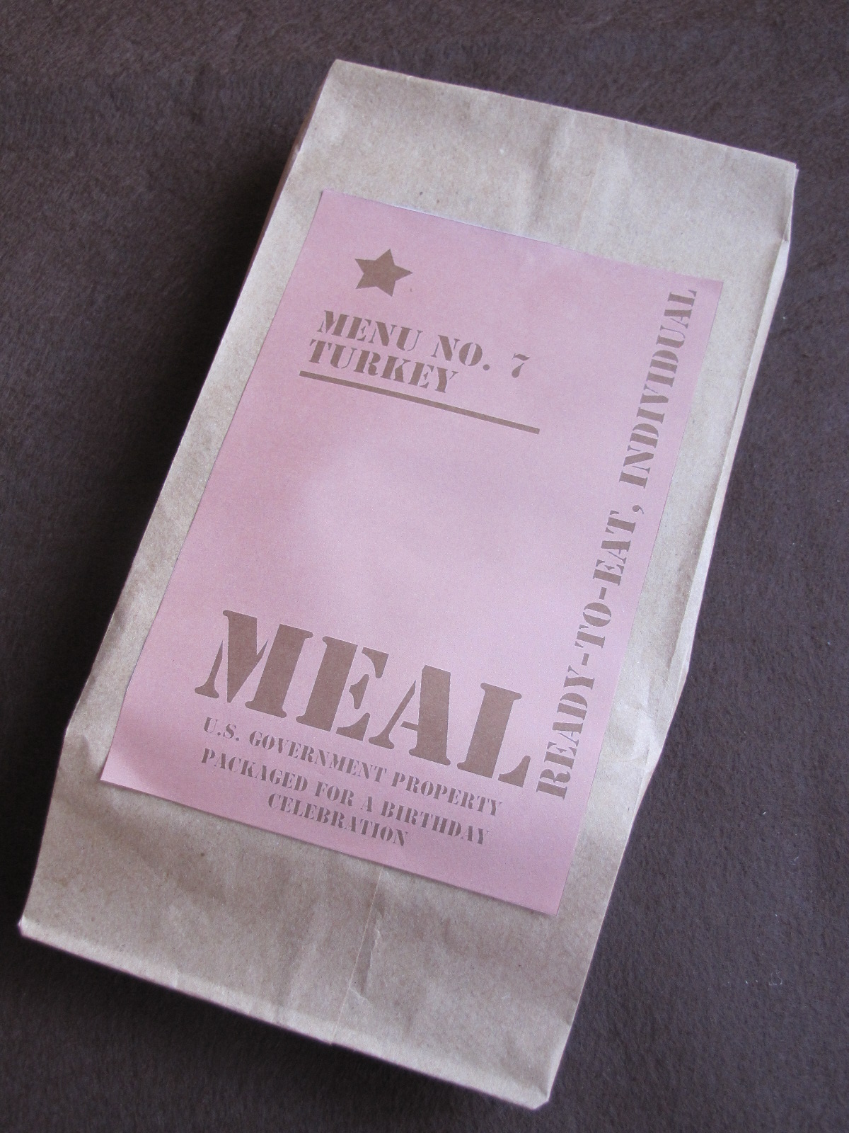 MBC: ARMY Party MRE Printables