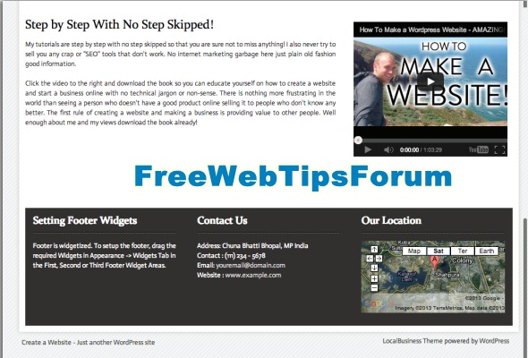 Learn to Change the Footer, Read Add Google Maps and Change the Logo of ...