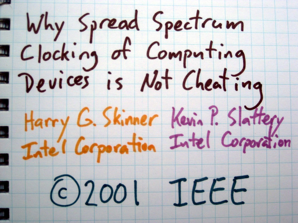 Mossmann S Blog Spread Spectrum Clock Generation Emission Security And You