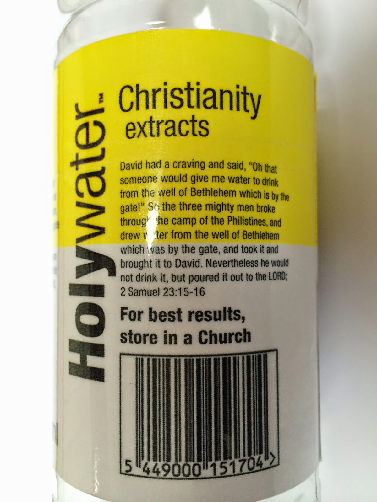 Final Major Project: Holy Water Bottle Label design