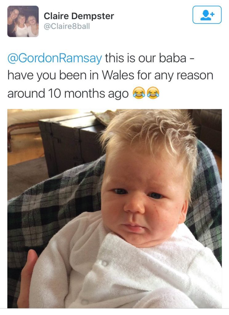 Top chef Gordon Ramsay has a baby that looks like him...and his ...