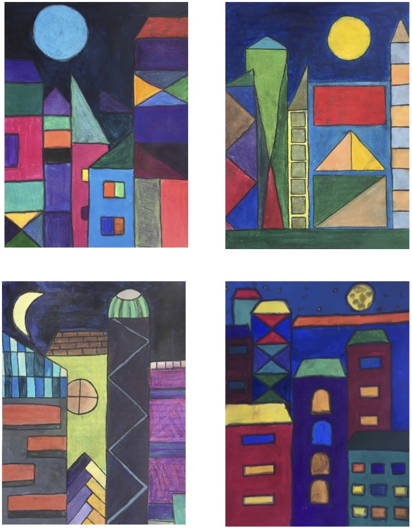 The Rolling Artroom: Klee Inspired Cityscapes (7-12 Grade General Art)