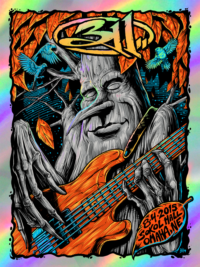 INSIDE THE ROCK POSTER FRAME BLOG: 311 Brandon Heart Omaha Artist ...