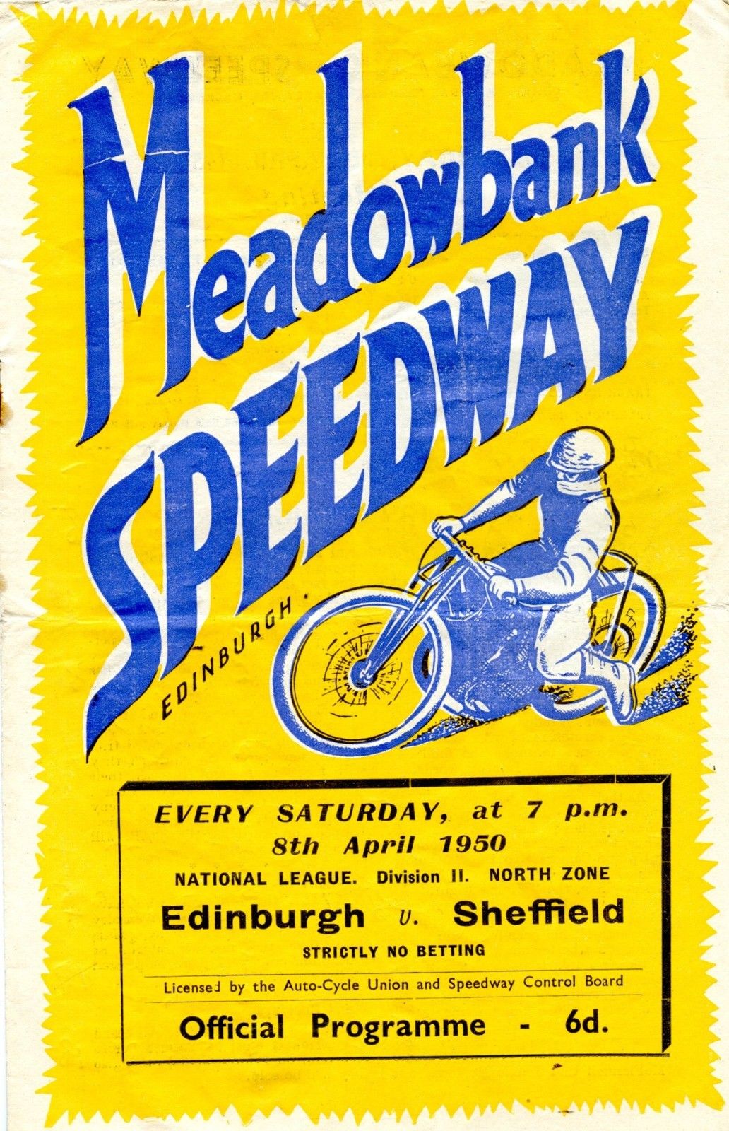 Speedway Archive: 1950 Edinburgh Monarchs Programmes