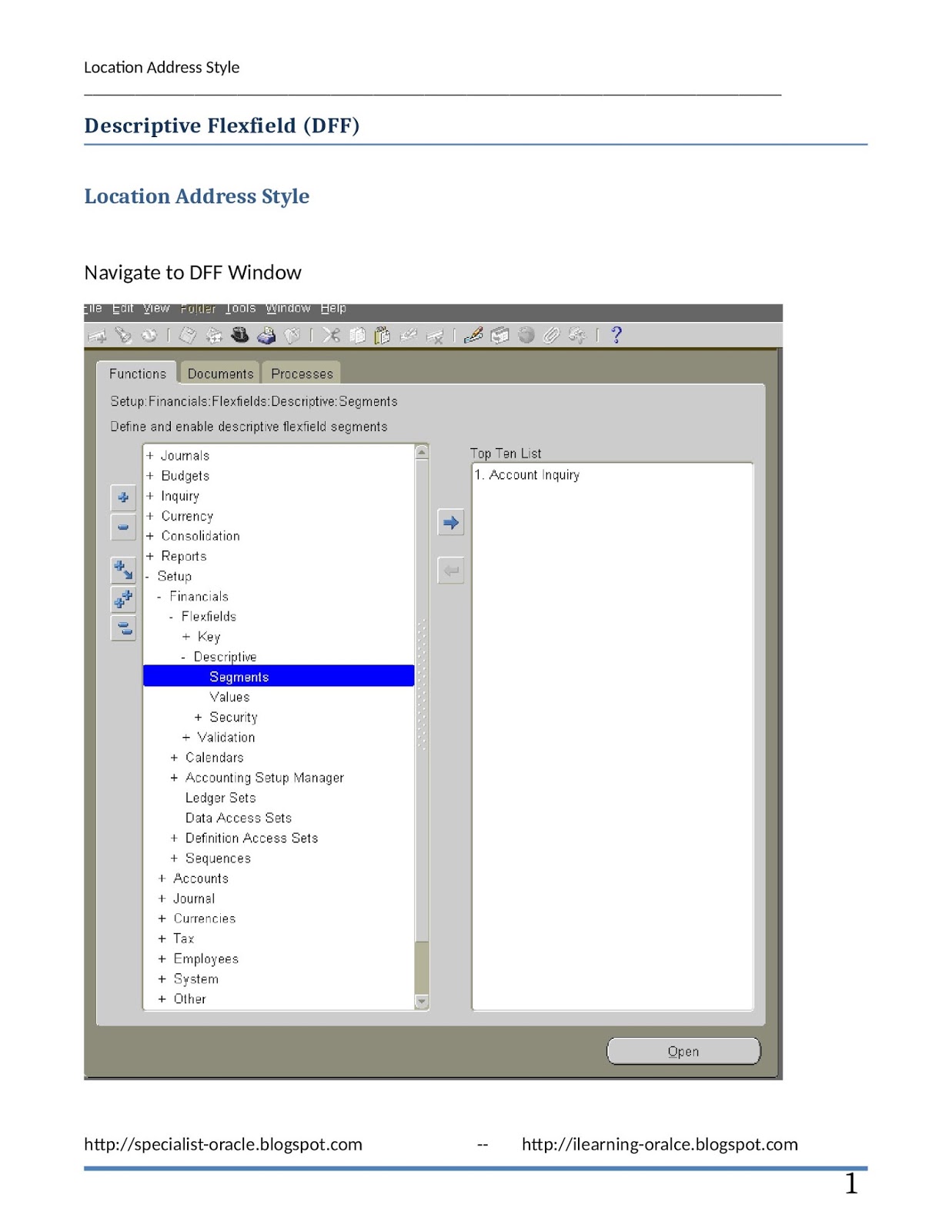 Oracle Certified Applications Specialist - Functional: Descriptive ...