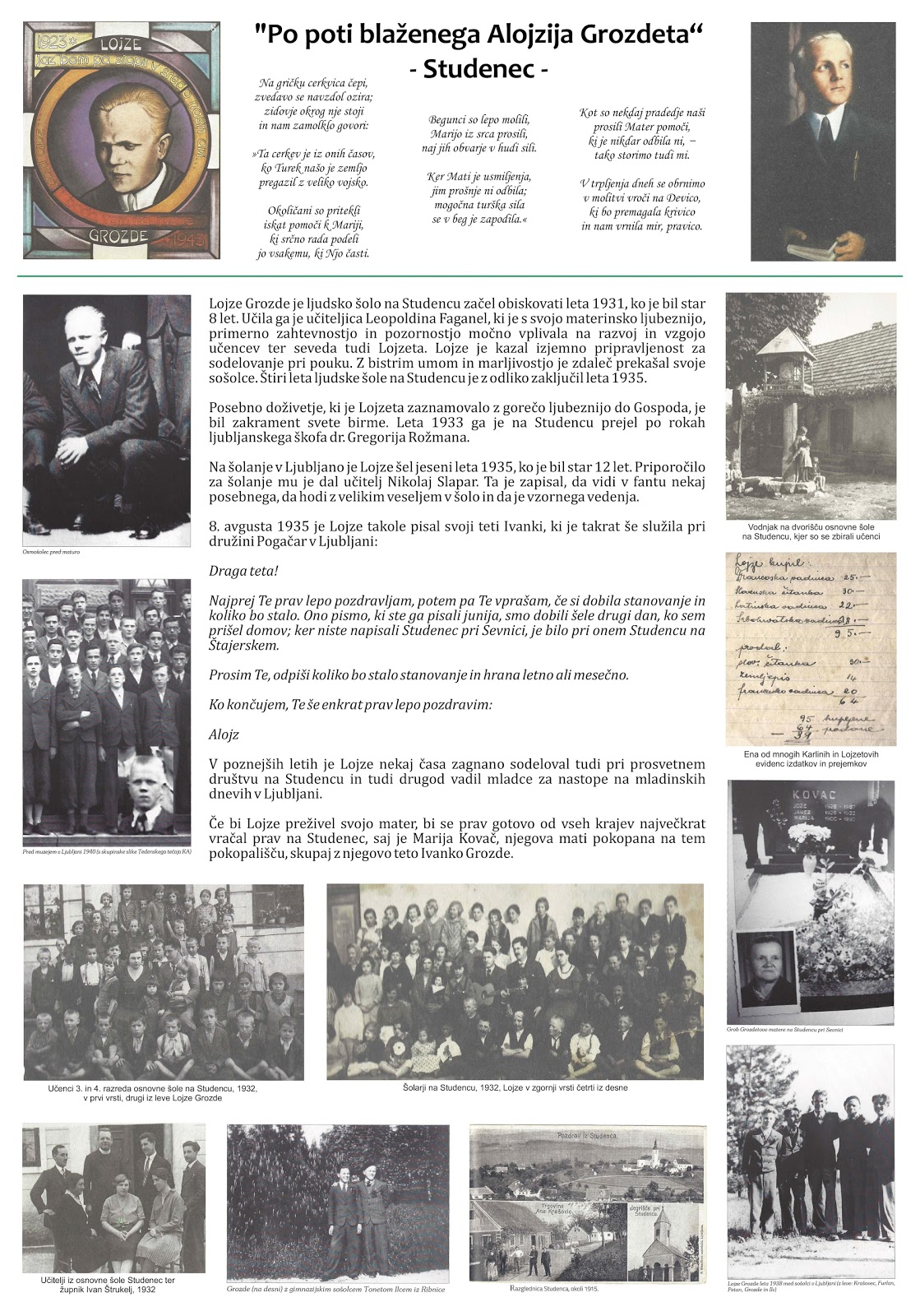 Blaženi Lojze Grozde: Studenec