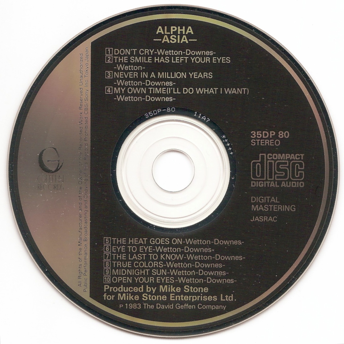 The First Pressing CD Collection: Asia - Alpha