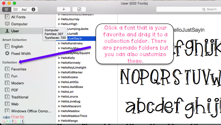 How to Organize Fonts for Easy Use - Notes from the Portable