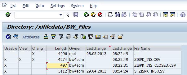 SAP BW BI ABAP: Application Sever AL11 File Programs - 1