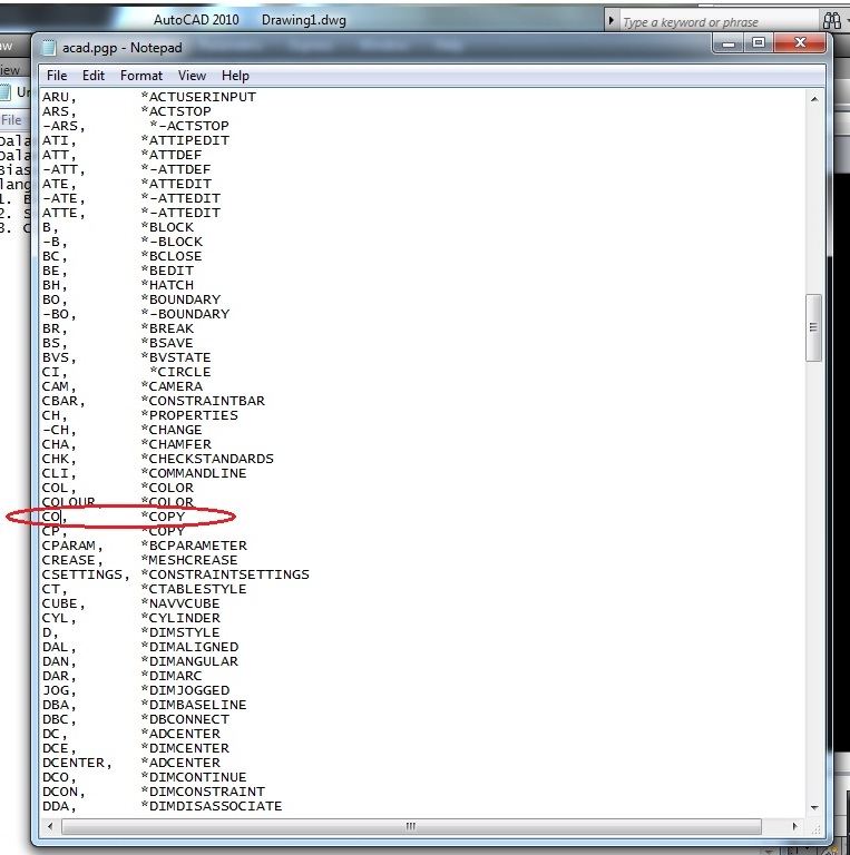 Merubah Kode Perintah dalam AutoCad | share your experience