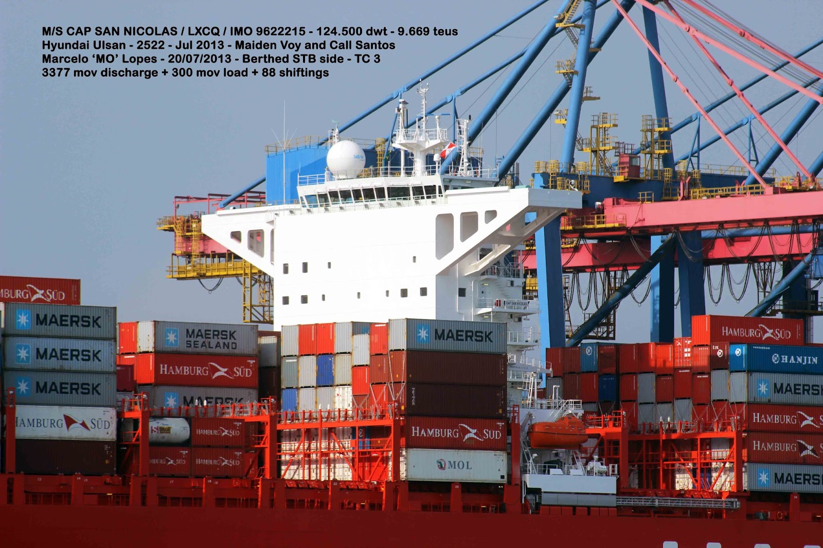 Santos Shiplovers: M/S Cap San Nicolas / LXCP - Em sua primeira ...