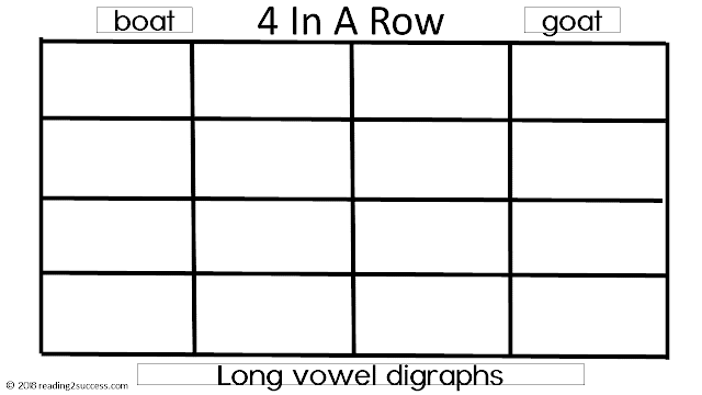Reading2success: 4 In A Row Open Ended Game Inspired by 4 in a Row