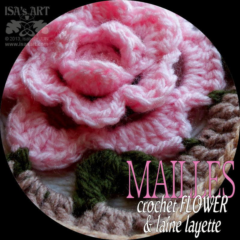 ISA'sART: MAILLES - GRANNY SQUARE Rose relief