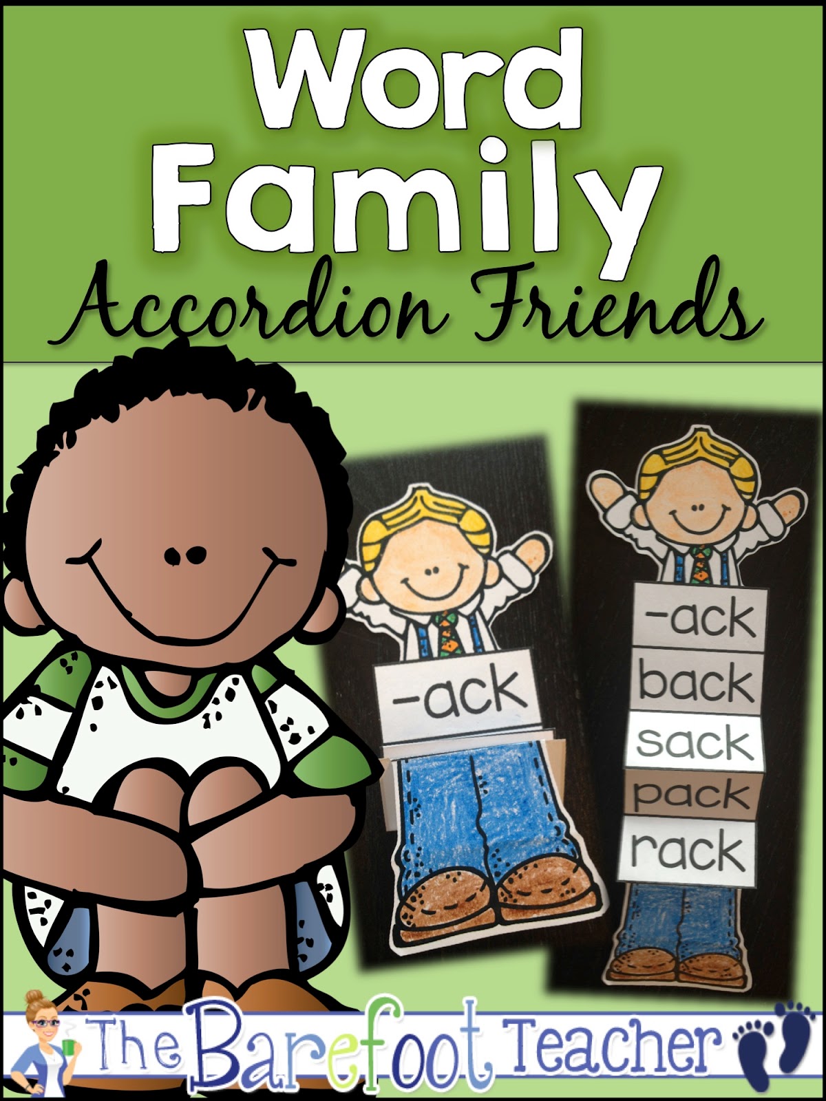 Word Family Accordion Friends | The Barefoot Teacher