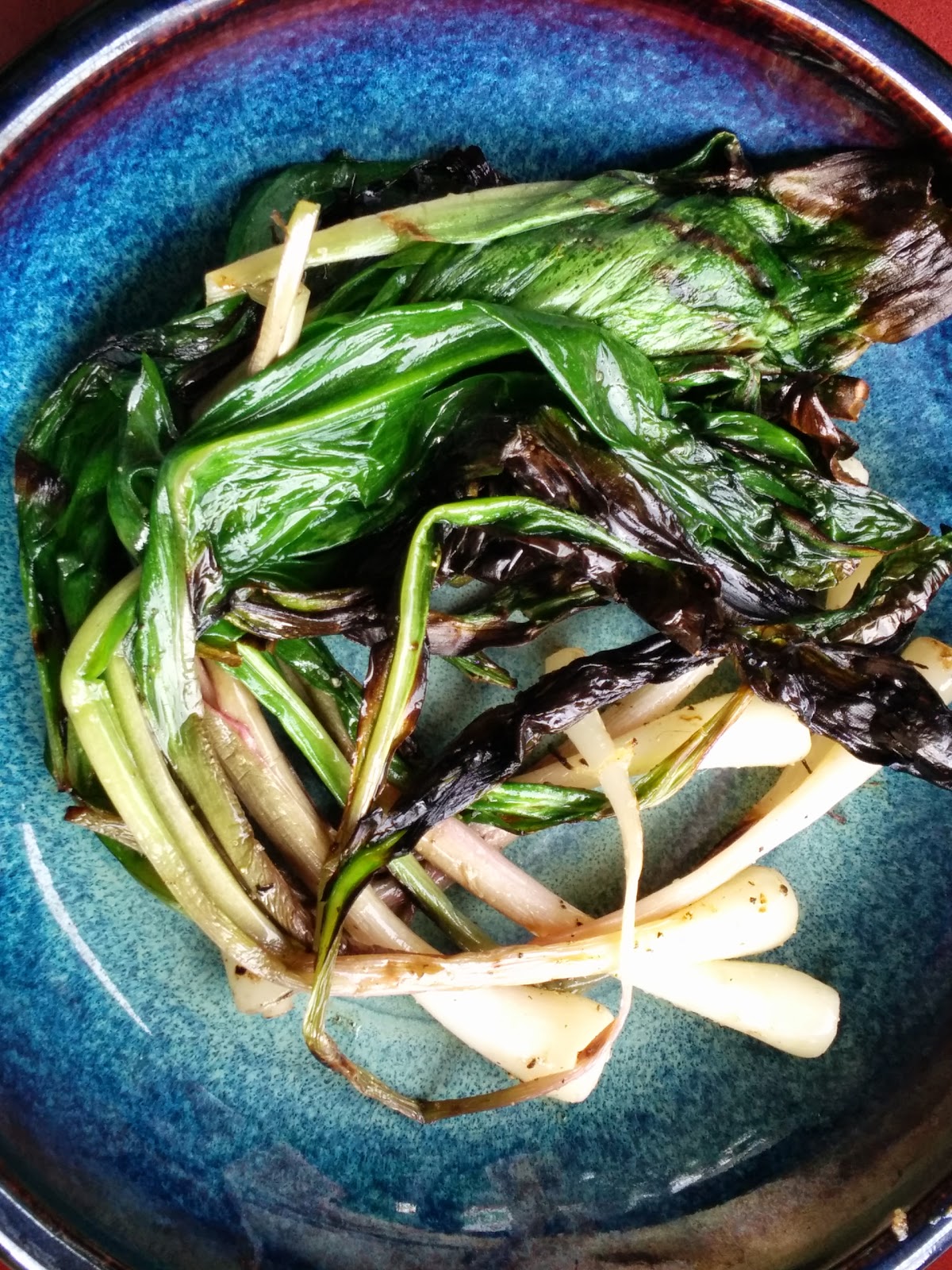 Happy Valley Locavore: Grilled Ramps with Pesto