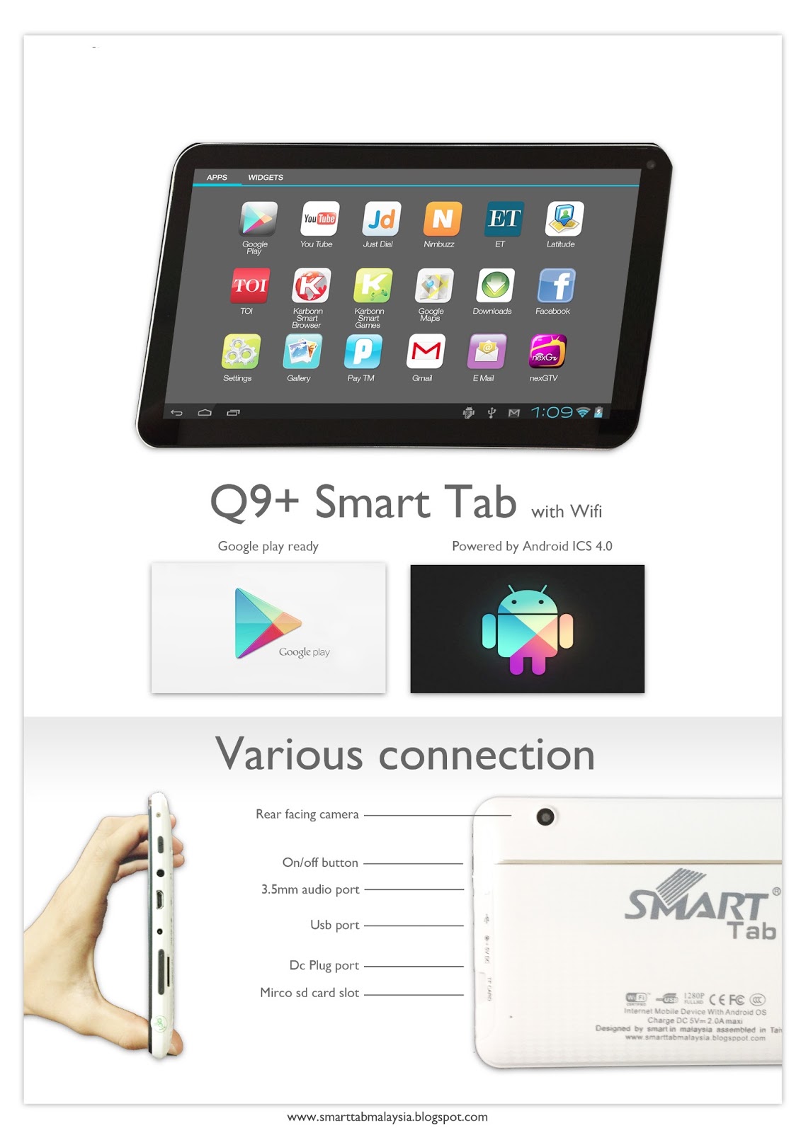 Smart Tab Malaysia: SMART TAB Q9 PLUS