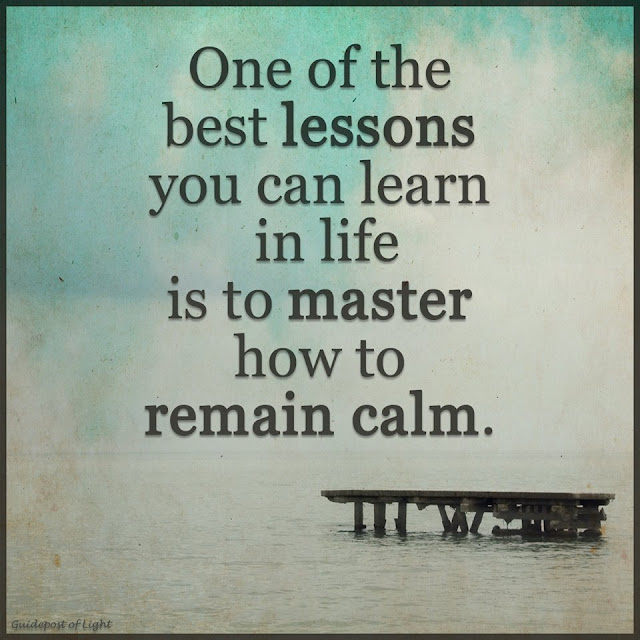One of the best lesson you can learn in life is to master how to remain ...