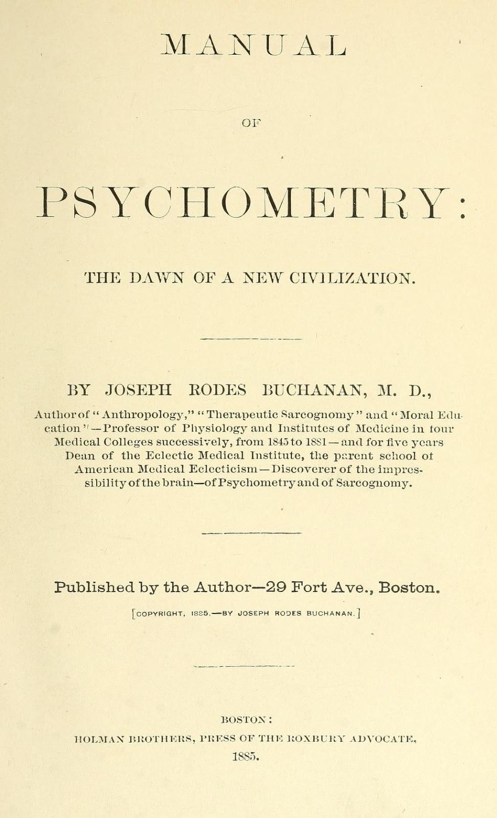 SurvivalAfterDeath | CienciasPsíquicas: Joseph Rodes Buchanan