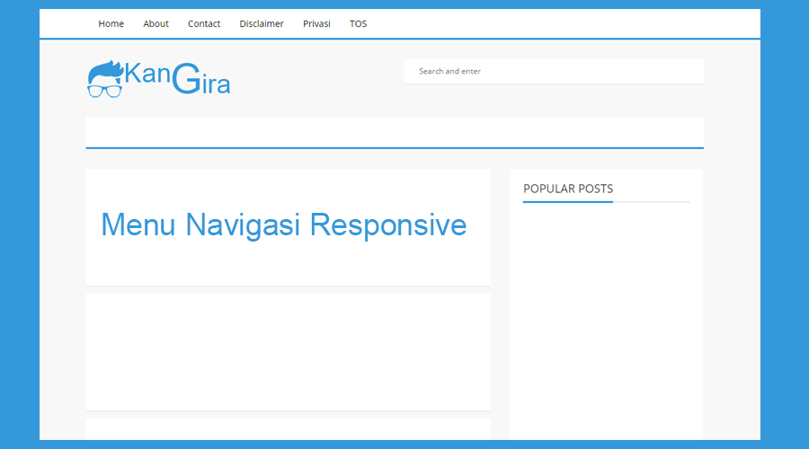 Cara Membuat Menu Navigasi Sederhana Responsive di Blog