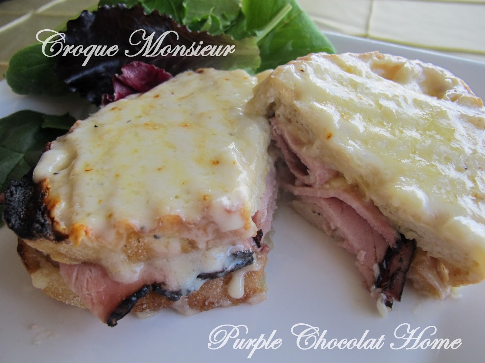 Croque Monsieur and Pommes Frites Seasoned with Rosemary - Purple ...