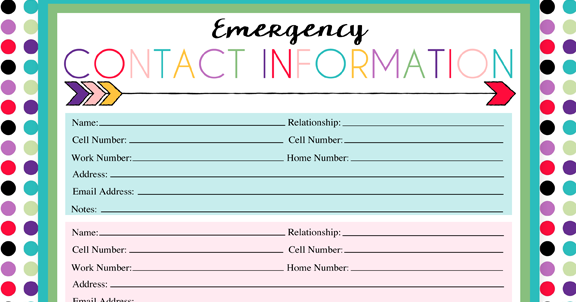 Printable Emergency Contact List Excel Templates