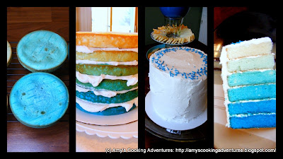 Ombre Baby Shower Cake