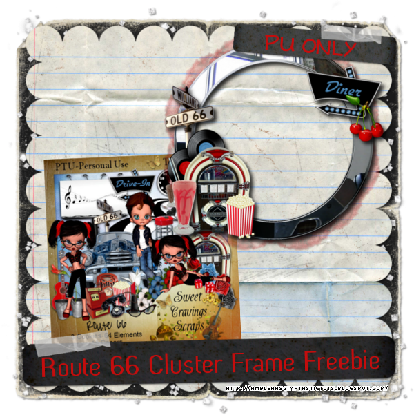 Amy & Leah's Gimptastic Tuts: Route 66 Cluster Frame Freebie