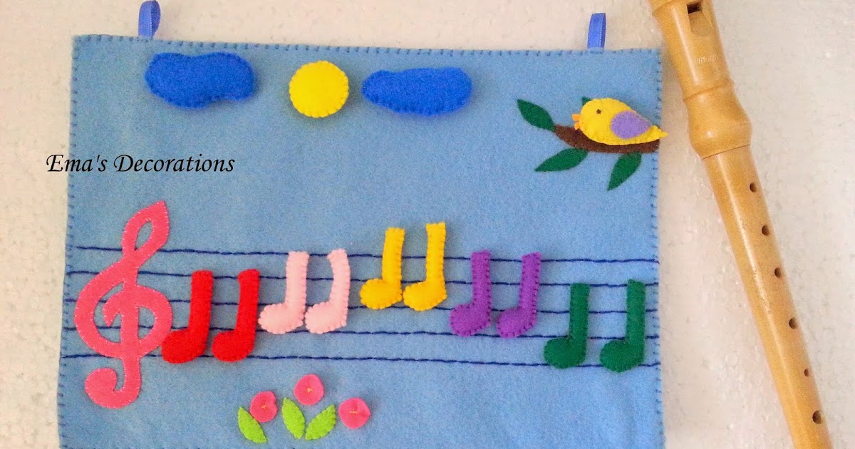 Ema Decorations: Music felt board - PDF pattern