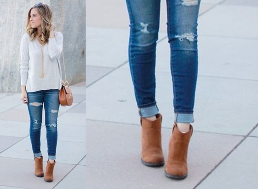 Cómo combinar botas cortas y jeans - Makeup Extremo