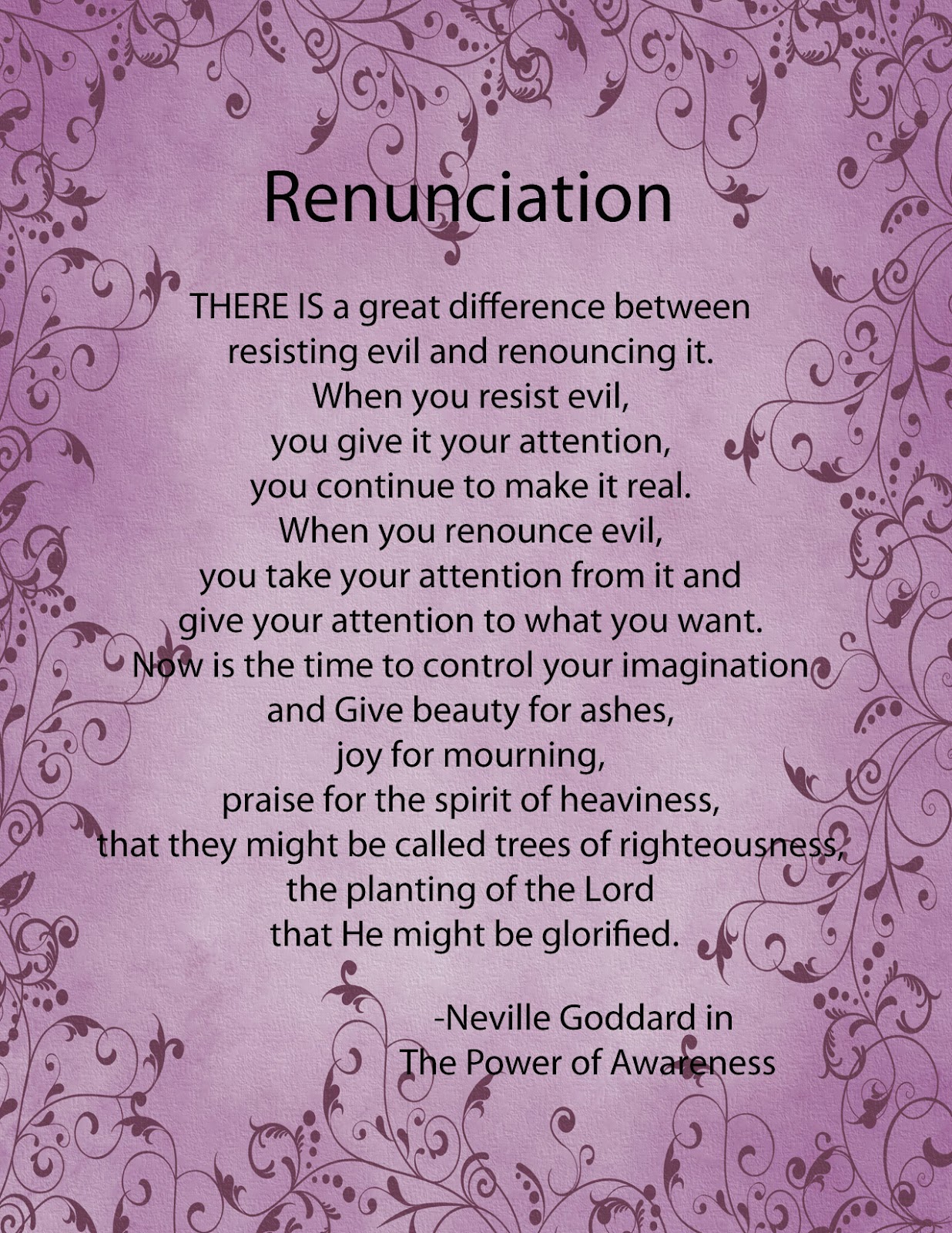 I am Manifesting: Renunciation