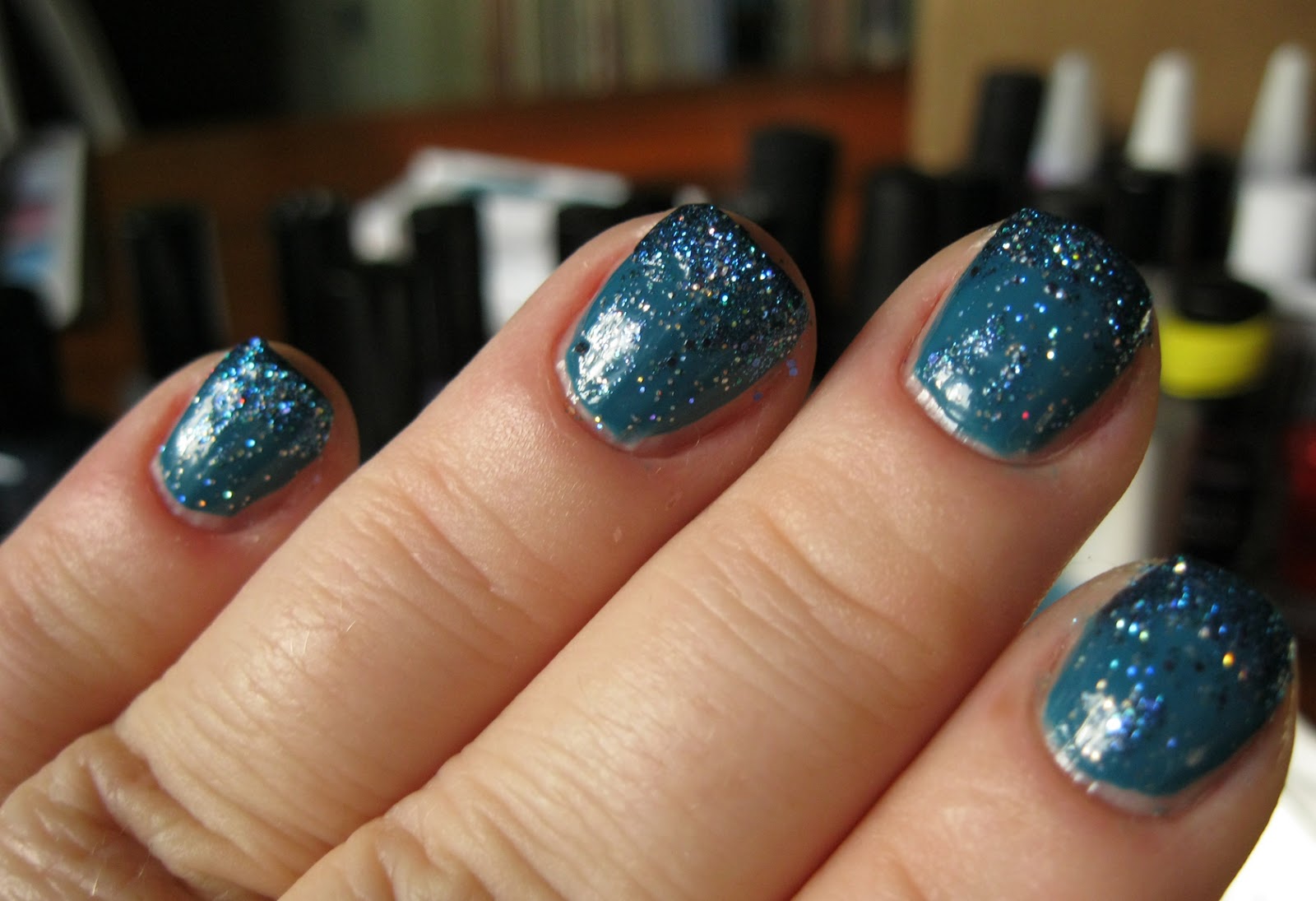 Lacquer Slacker Liz: Evolution of a Blue Bling Manicure