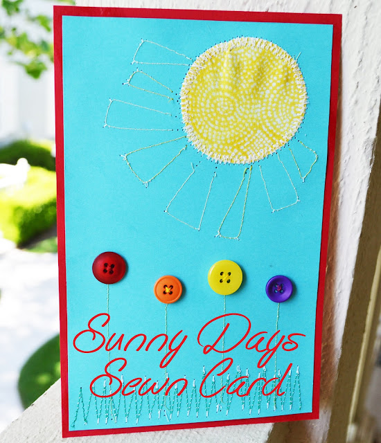 Polkadots on Parade: Sunny Days Sewn Card!