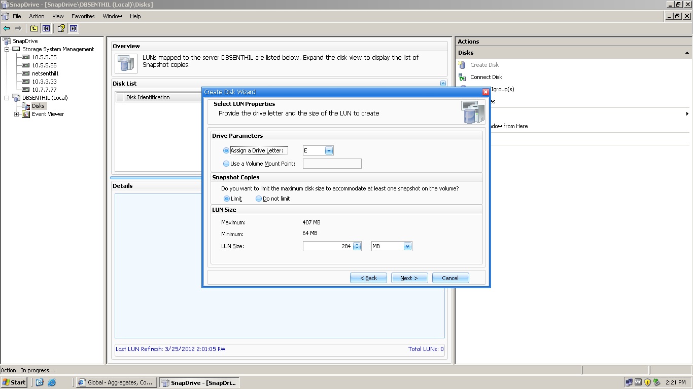 Storage area networks: NetApp Snap Drive Configuration